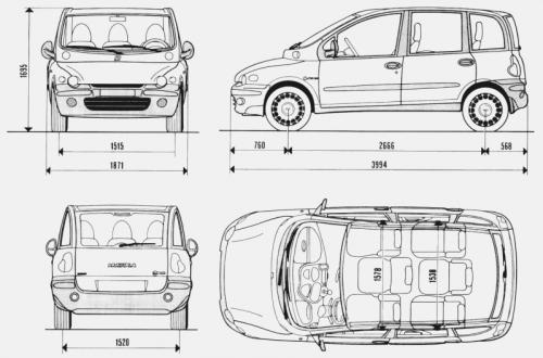 Fiat Multipla I • Dane techniczne • AutoCentrum.pl