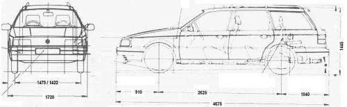 Volkswagen Passat B3 Kombi • Dane techniczne • AutoCentrum.pl