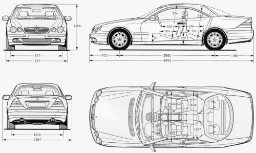 Mercedes CL W215 Coupe AMG • Dane techniczne • AutoCentrum.pl