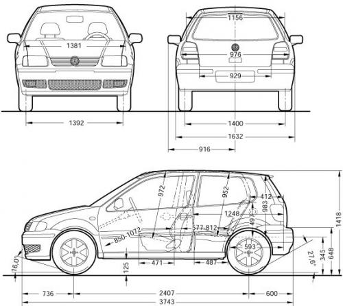 Volkswagen Polo III Hatchback • Dane techniczne • AutoCentrum.pl