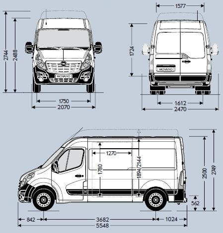 Opel Movano L2h2 Maße Laderaum