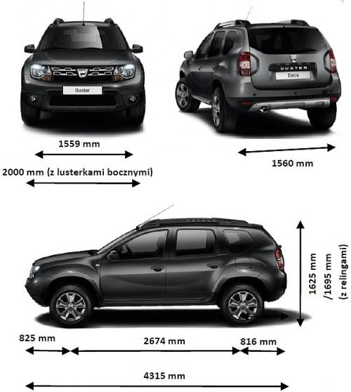 Dacia Duster SUV Facelifting • Dane techniczne • AutoCentrum.pl