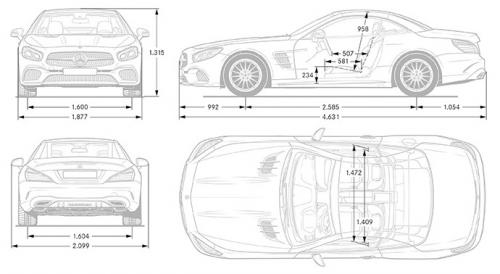 Mercedes SL R231 Roadster Facelifting AMG • Dane techniczne ...