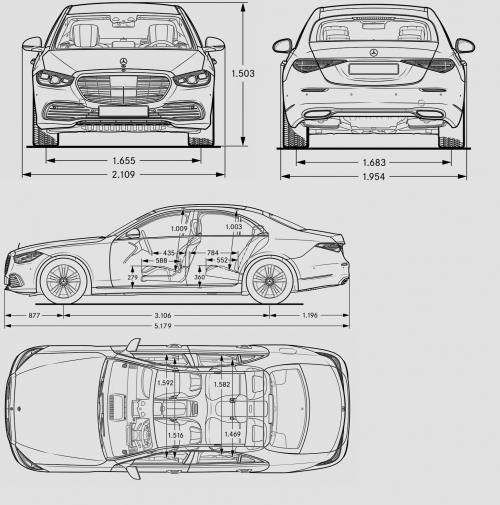 Mercedes Klasa S W223/V223 Sedan • Dane techniczne • AutoCentrum.pl
